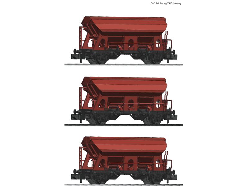 Fleischmann Spur N 830351 - 3-tlg. Set: Schwenkdachwagen (DB) - Model, 89,50