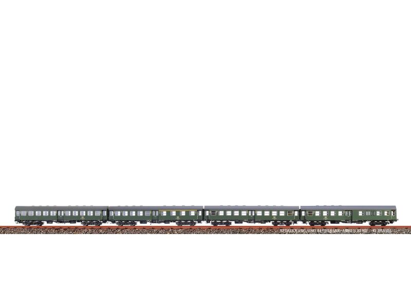 Brawa H0 46110 - Set Reisezugwagen 4yg LED+ (4) (DB) - Modelleisenbah ...